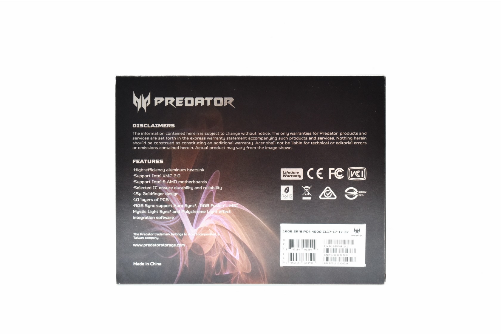 Acer Predator Apollo RGB 32GB DDR4 4000MHz CL17 Dual-Channel Kit Review