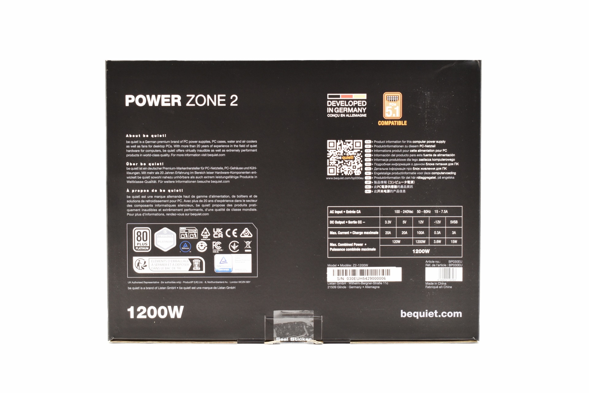 be quiet! Power Zone 2 1200W ATX 3.1 Power Supply Unit Review