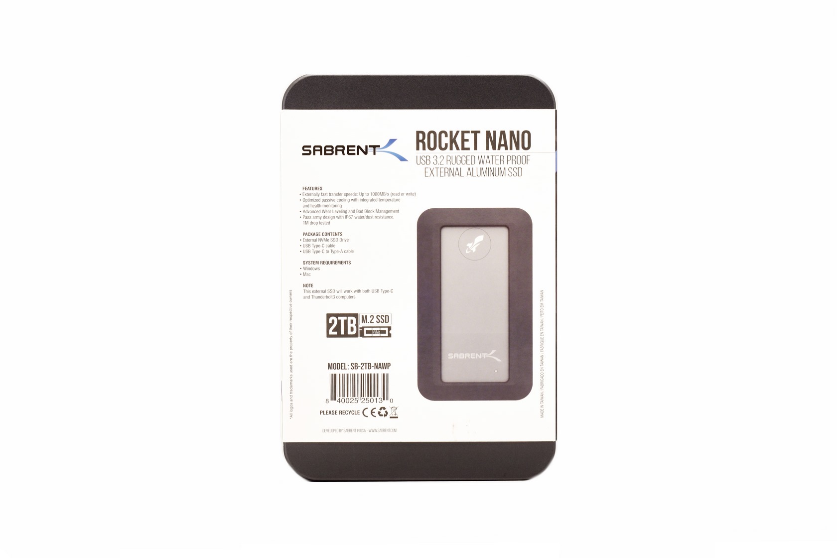 Sabrent Rocket Nano Rugged 2TB USB 3.2 Gen 2 Portable SSD Review